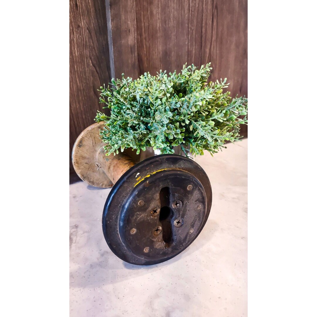 Large Sewing Spool, Wood and Metal Vintage Spool, Rustic Bobbin - Etsy