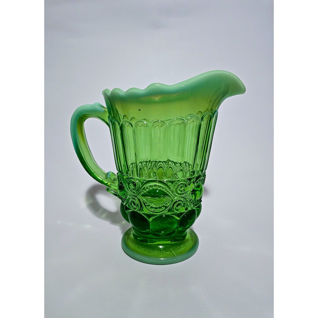 Vintage Mosser Glass Pitcher, Eye Winker Design Glass Pitcher, Glow ...