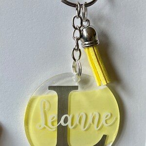 Pastel Coloured Acrylic Initial & Name Keyring, - Keychain - Bag Charm ...