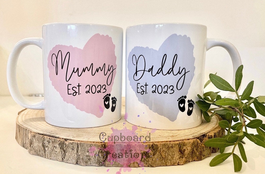 New Parents Personalised Mug 2025 - 2026 Custom Date- New Baby - Mummy ...
