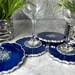 Royal Blue Silver Epoxy Coaster Set Blue Home Decor Resin Coasters Blue ...