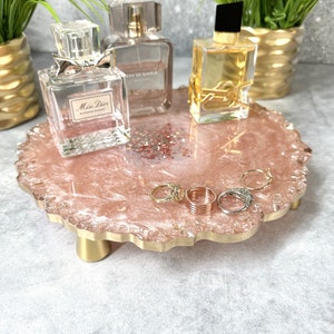 Custom Handmade Vanity Tray for Perfume Pink Jewelry Tray, Pink ...