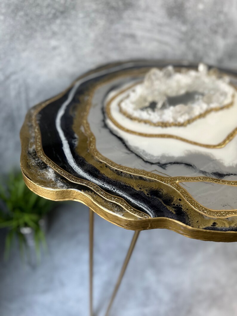 CUSTOM Geode Table Freeform Geode Coffee Table Custom Side - Etsy