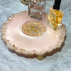 Elegant Blush Pink Vanity Tray Handmade Gift for Women Classy Gift for ...