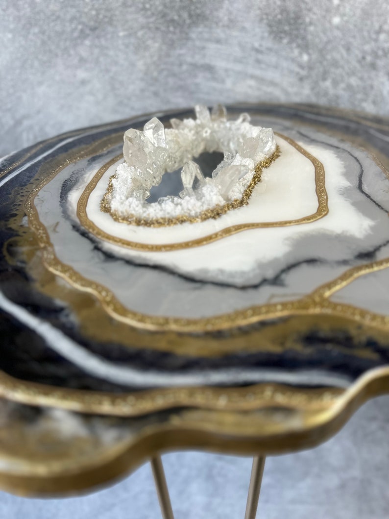 CUSTOM Geode Table Freeform Geode Coffee Table Custom Side - Etsy