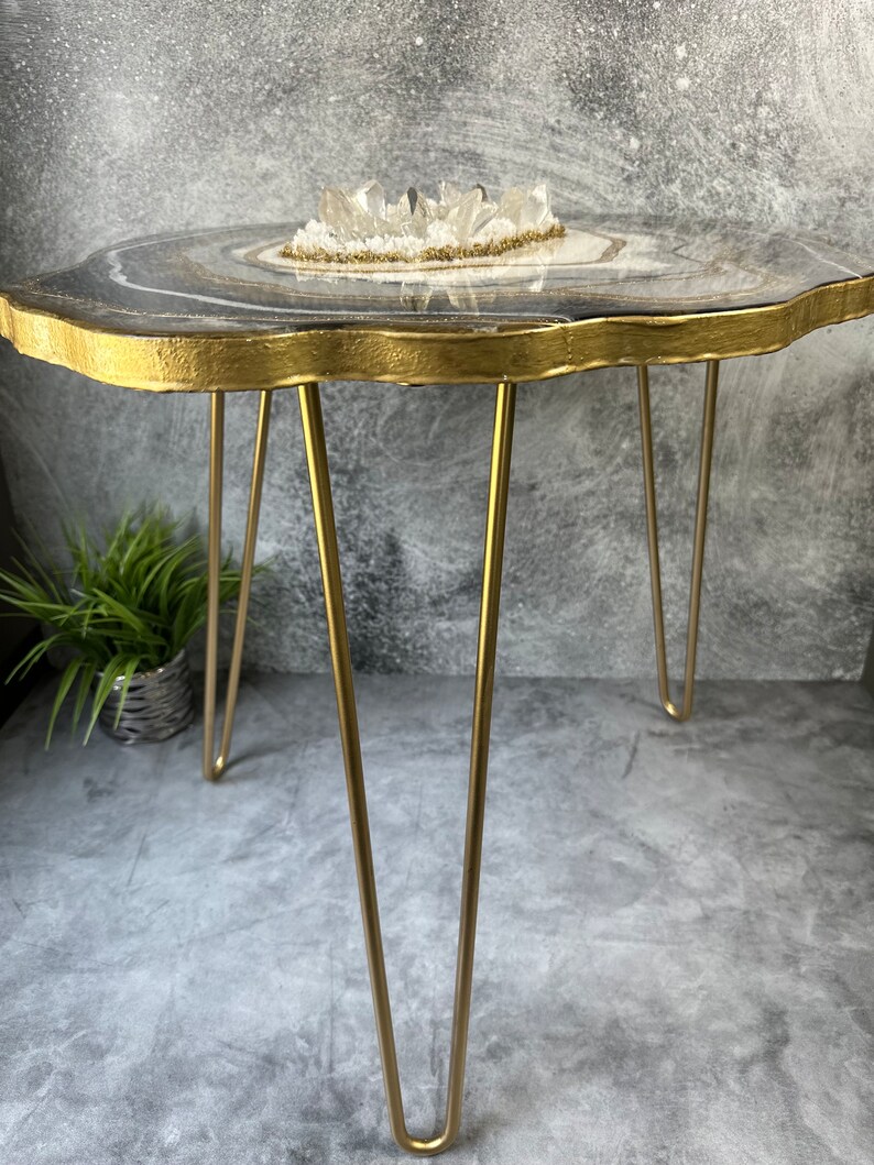 CUSTOM Geode Table Freeform Geode Coffee Table Custom Side - Etsy