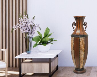 Large Metal Vase - Etsy