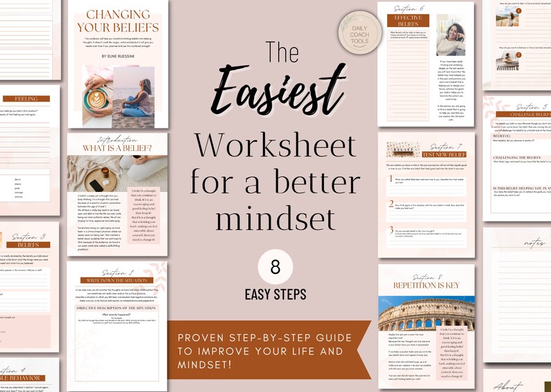 Worksheet Changing Beliefs | Coaching Workbook | Coaching Exercise ...
