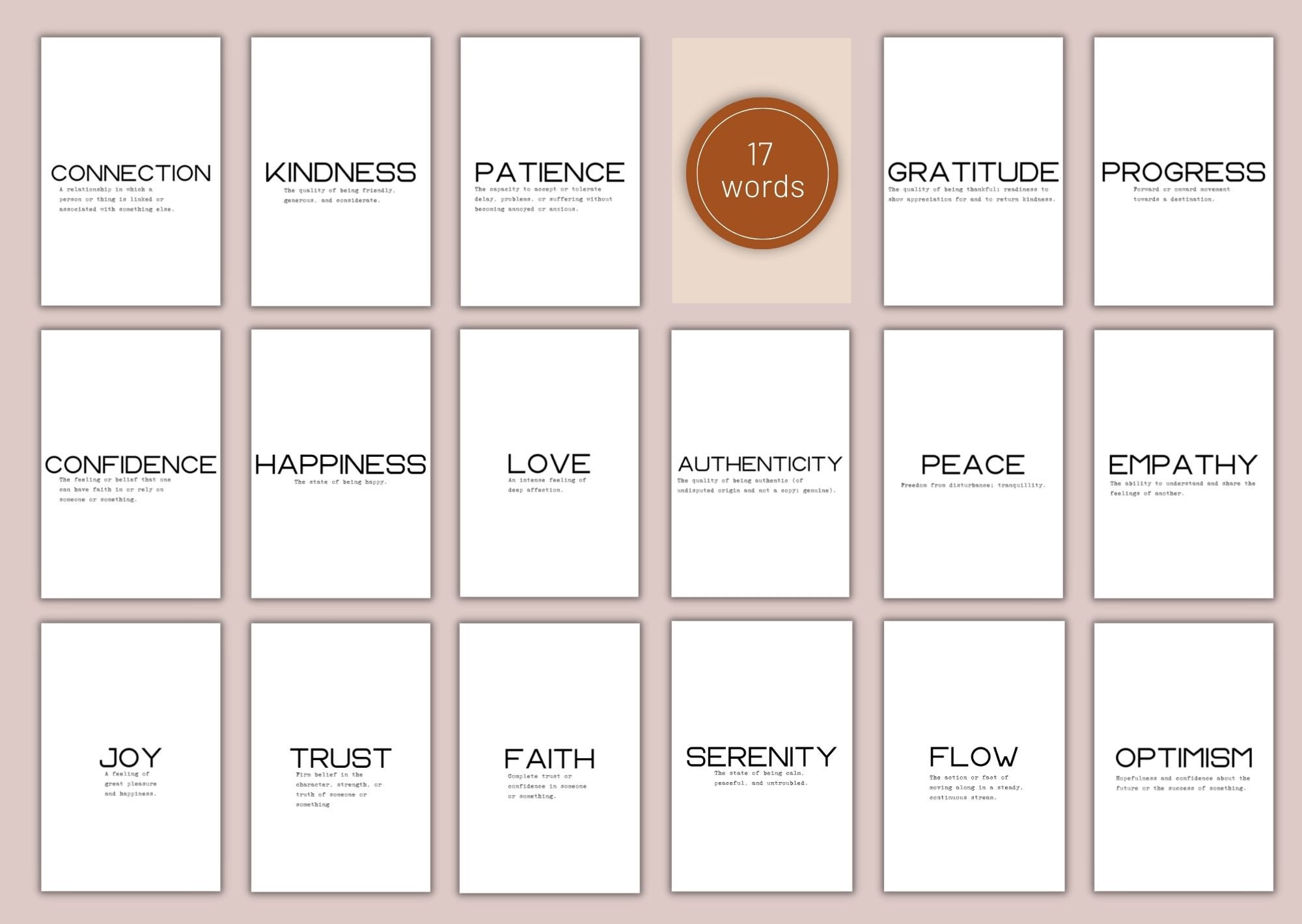 17 Values and Principles, Wall Art Prints, Office or Home Decor ...