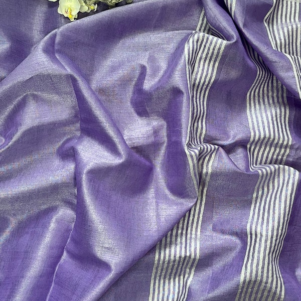 Silver Tissue Saree - Etsy