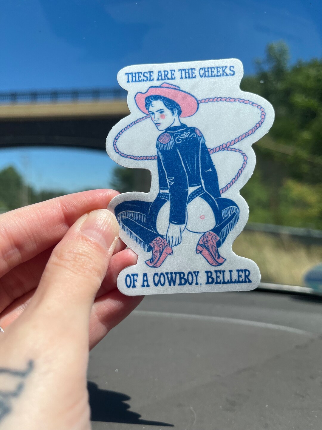 3” Cowboy Cheeks Vampire Parody Sticker - Etsy