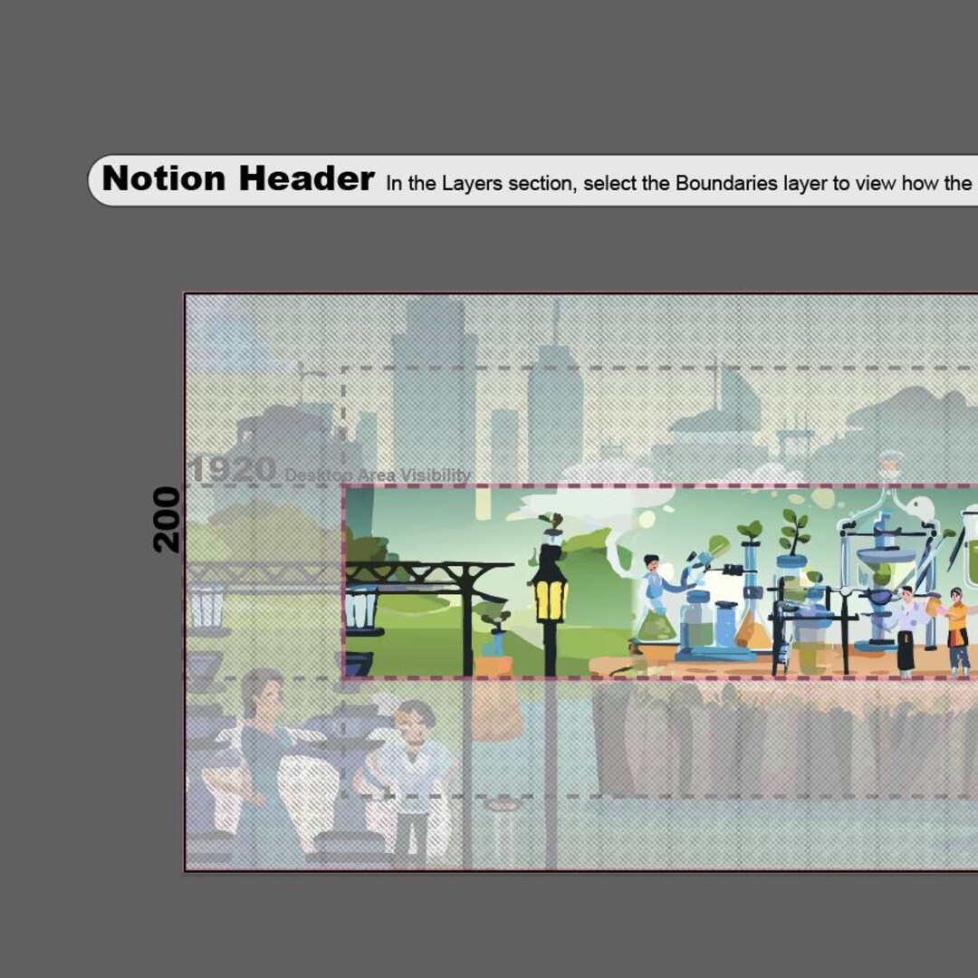 Notion Header Illustrator Template | Desktop & Mobile Banner Guide ...