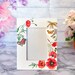 Poppy Flowers and Butterfly Photo Frame,floral Frame,wooden Frame ...