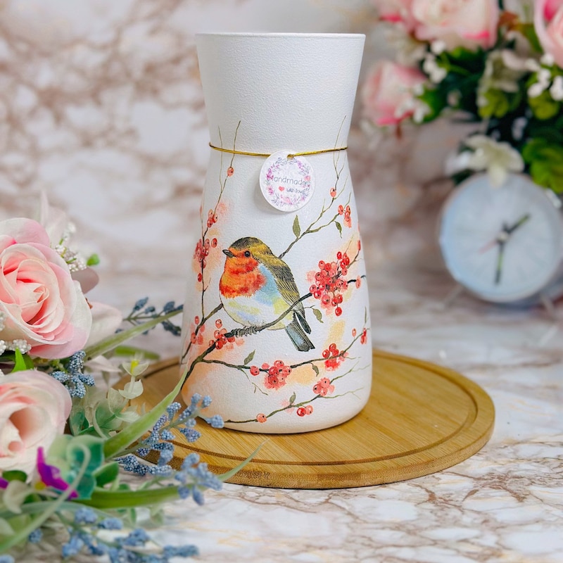 Robin Bird Vases - Etsy UK