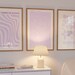 3 Purple Wall Prints, Digital Download Art, Purple Wall Art, Retro Wall ...