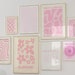 8 Pink Wall Print Bundle, Digital Art Print, Pink Wall Decor, Cute Wall ...
