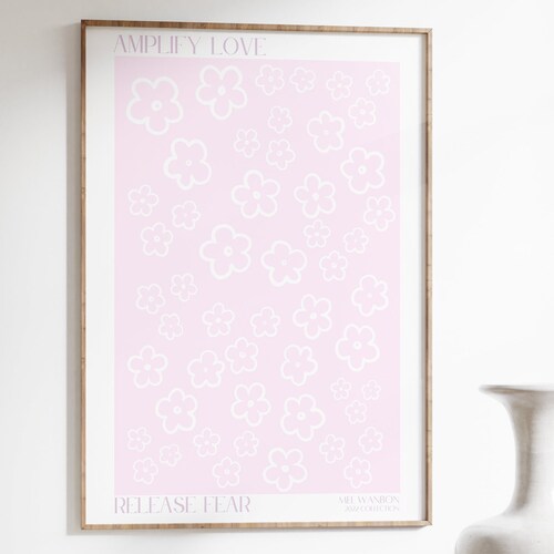 Pink Wall Print Digital Download Print Cute Wall Prints - Etsy