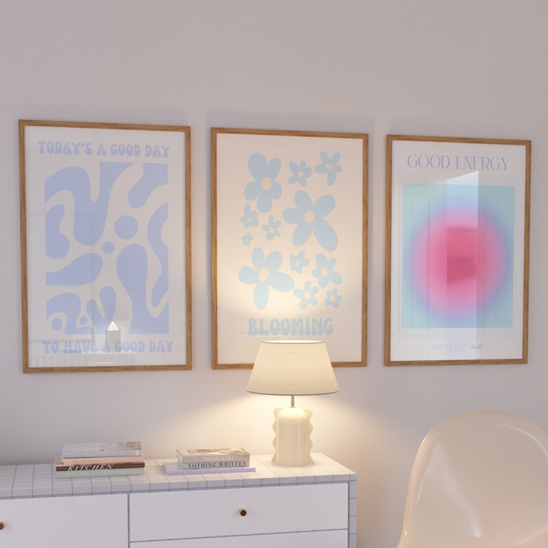 Blue Wall Art - Etsy