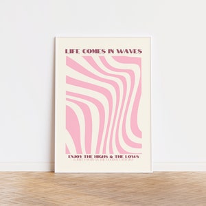 3 Pink Wall Prints, Digital Prints, Pink Wall Art, Cute Pink Prints ...
