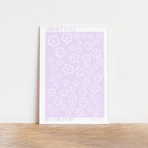 2 Purple Wall Prints, Digital Prints, Purple Wall Art, Printable Wall ...