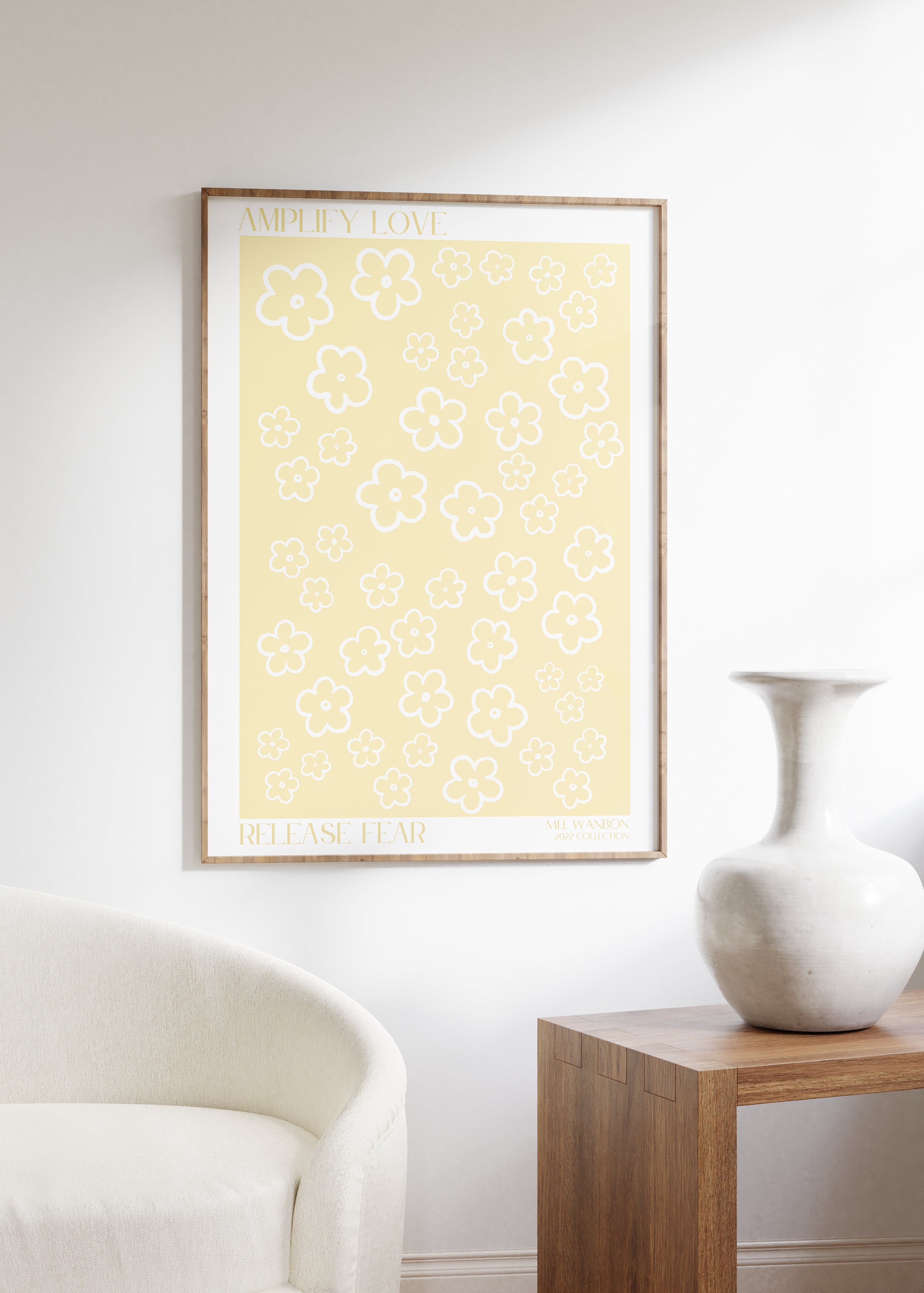 Yellow Wall Print Digital Download Print Cute Wall Print - Etsy