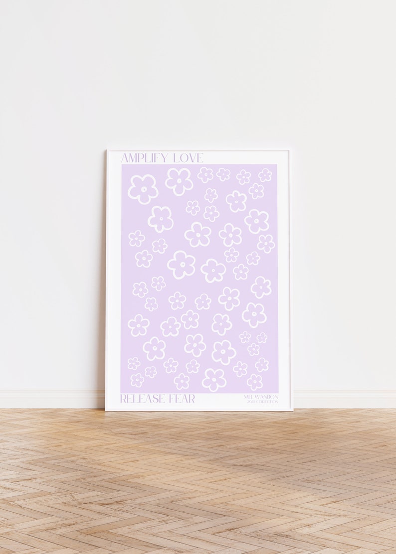 3 Purple Wall Prints Digital Prints Purple Wall Art Cute - Etsy