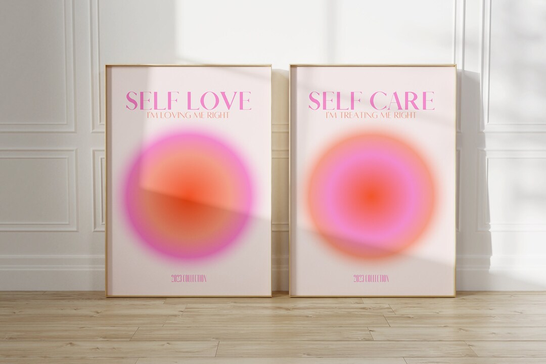 Self Care & Self Love Pink Wall Prints Digital Prints Pink - Etsy