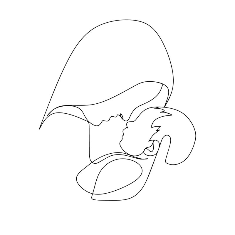 Baby Line Drawing - Etsy