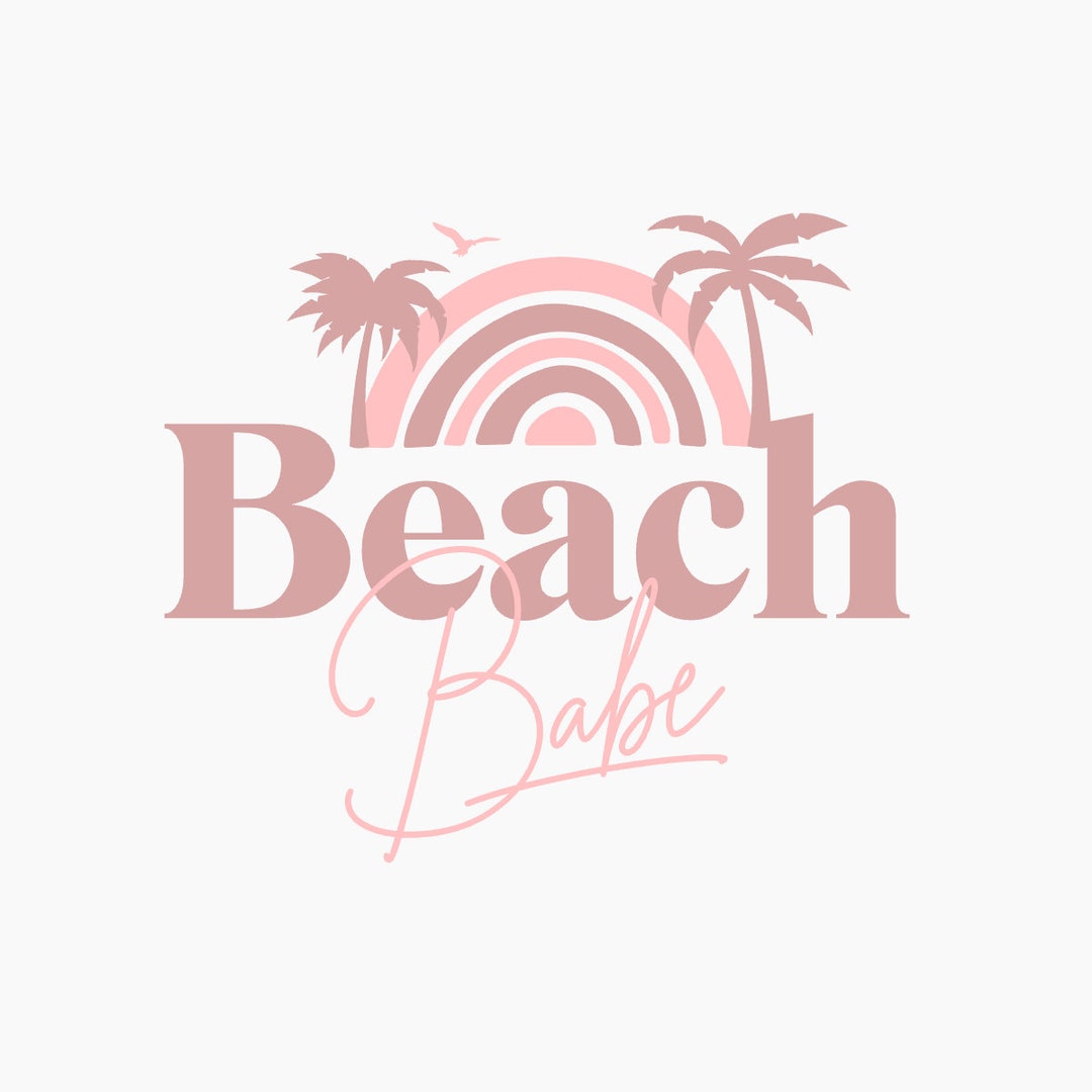 Beach Babe Pretty in Pink | SVG/PNG/EPS Files | Instant Digital ...