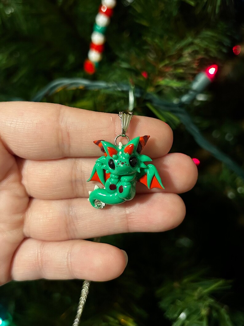 Christmas Dragon Necklaces - Etsy
