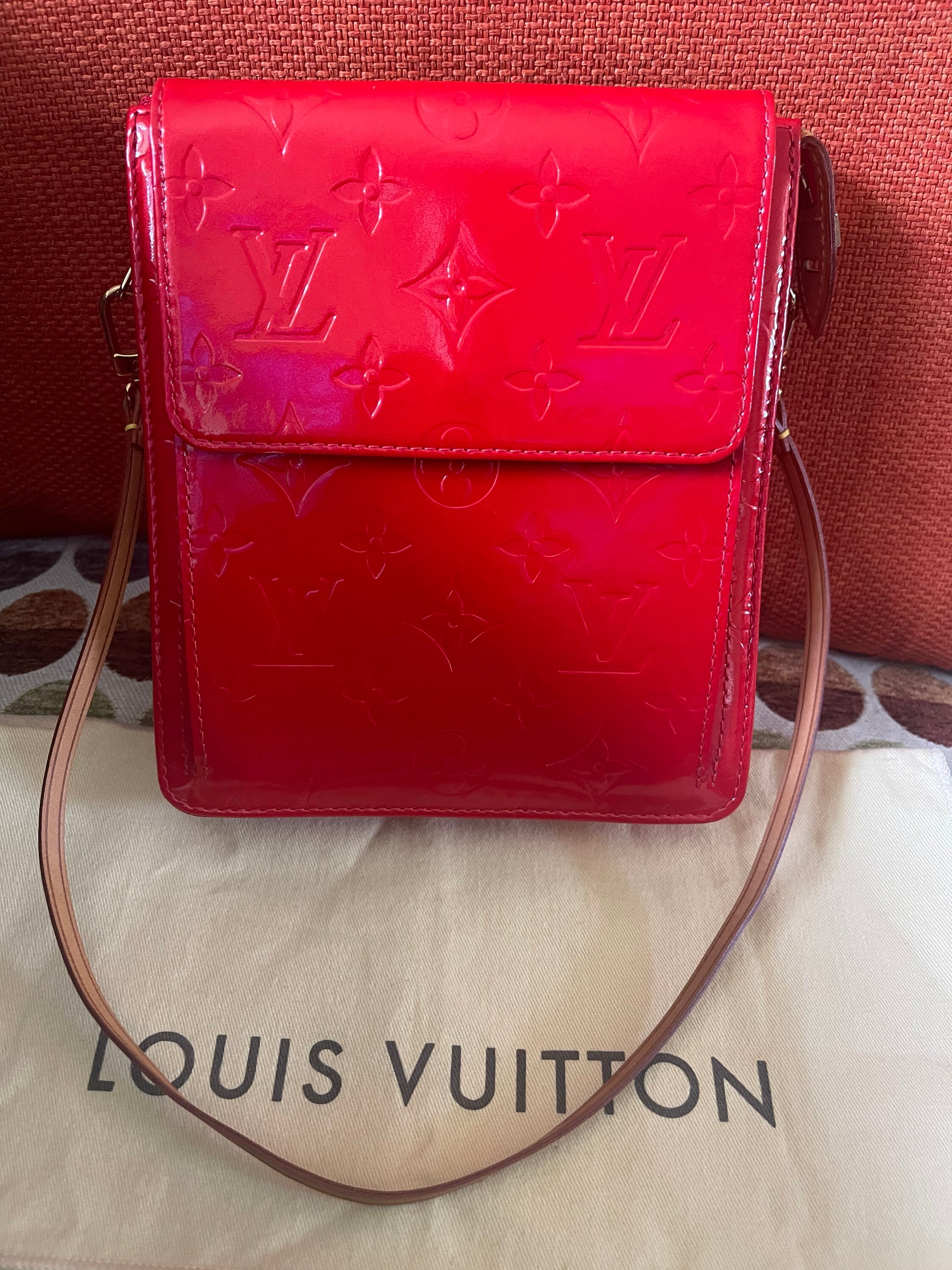 Authentic Red Lv Bag - Etsy
