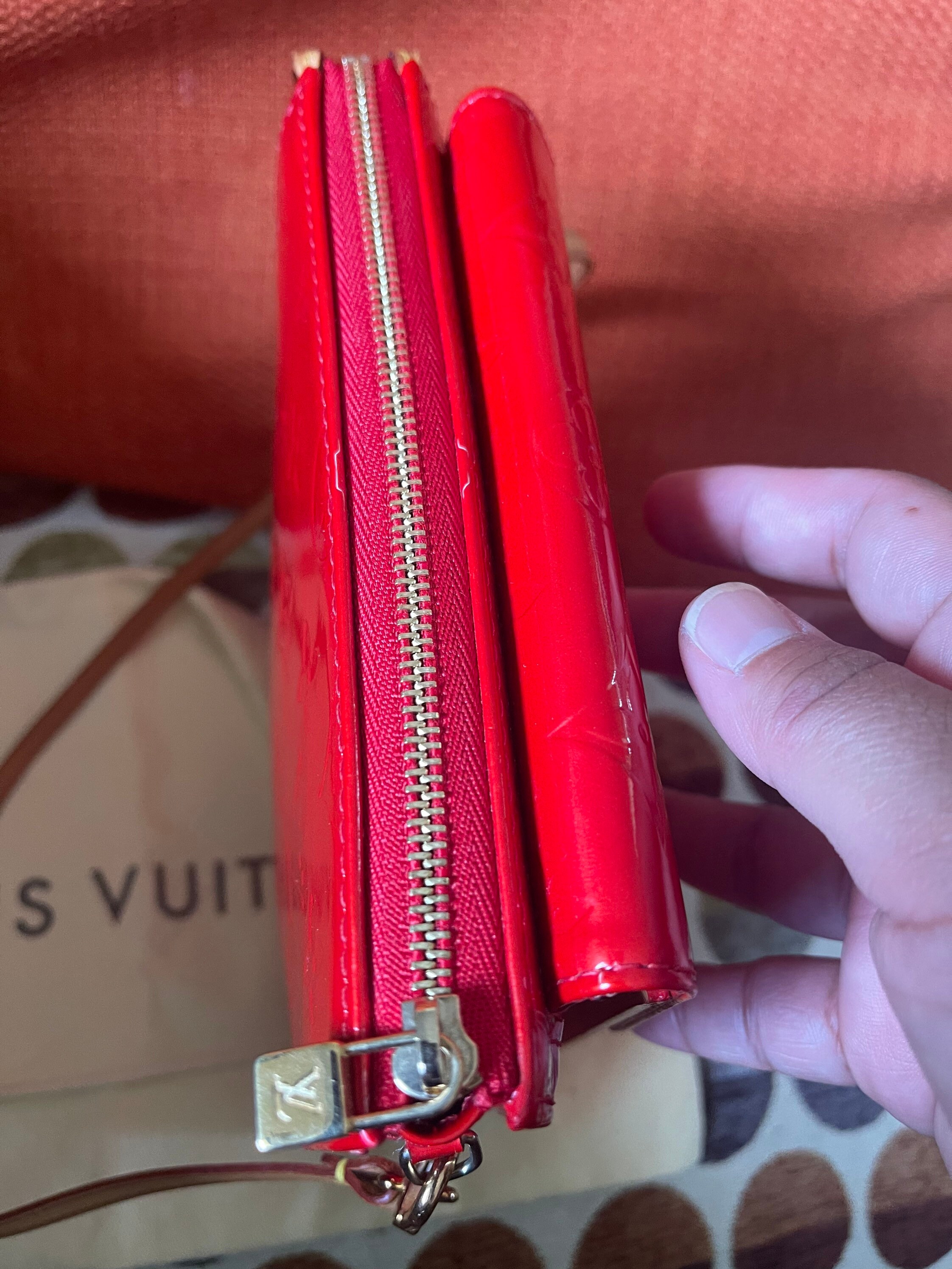 Authentic Red Lv Bag - Etsy