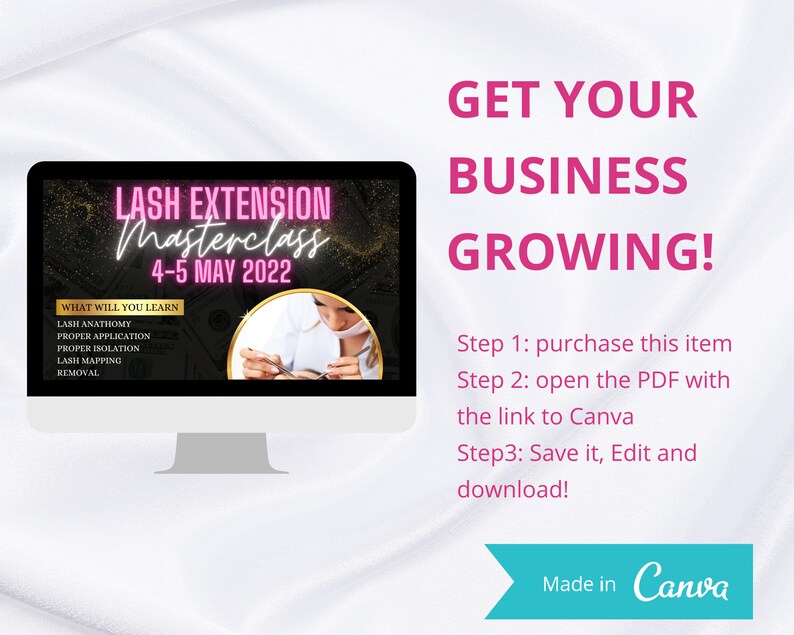 DYI Lash Class Flyer, Eyelash Training Flyer, Lash Technician Flyer ...