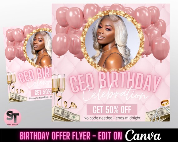 BIRTHDAY SALE FLYER Ceo Birthday Flyer Birthday Sale | Etsy
