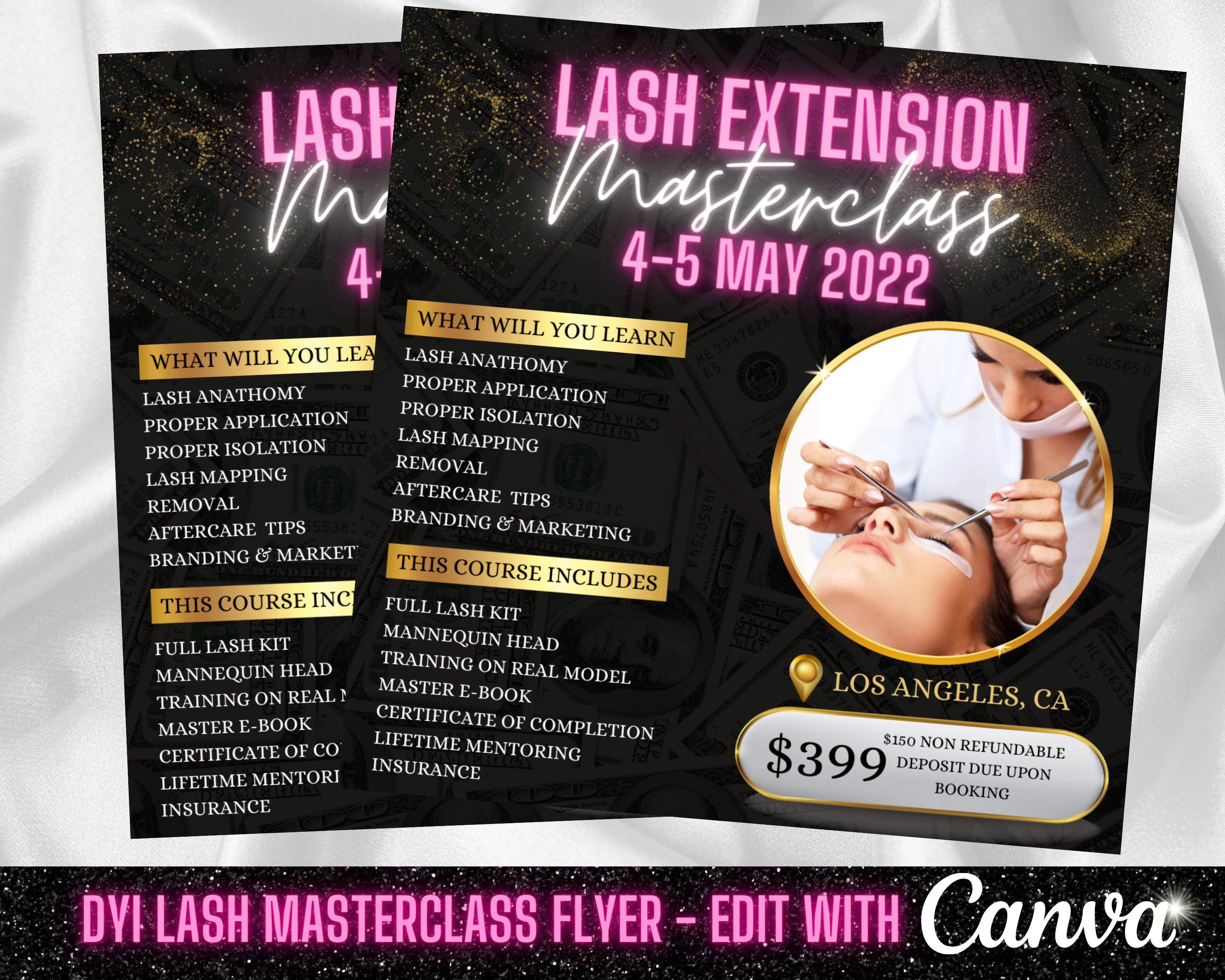 DYI Lash Class Flyer, Eyelash Training Flyer, Lash Technician Flyer ...