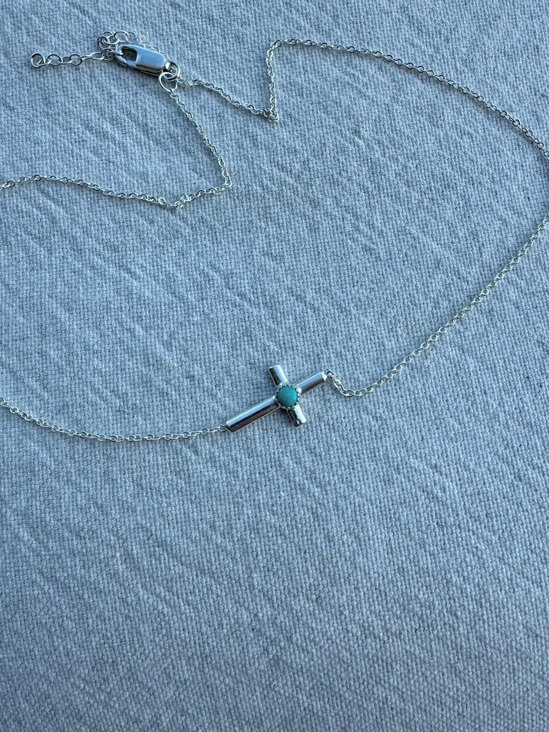 Horizontal Turquoise Cross, Handmade - Etsy