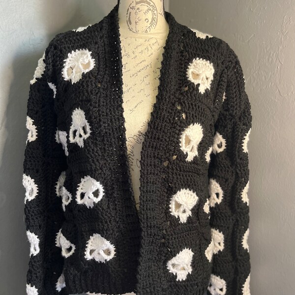 Skeleton Crochet Cardigan - Etsy