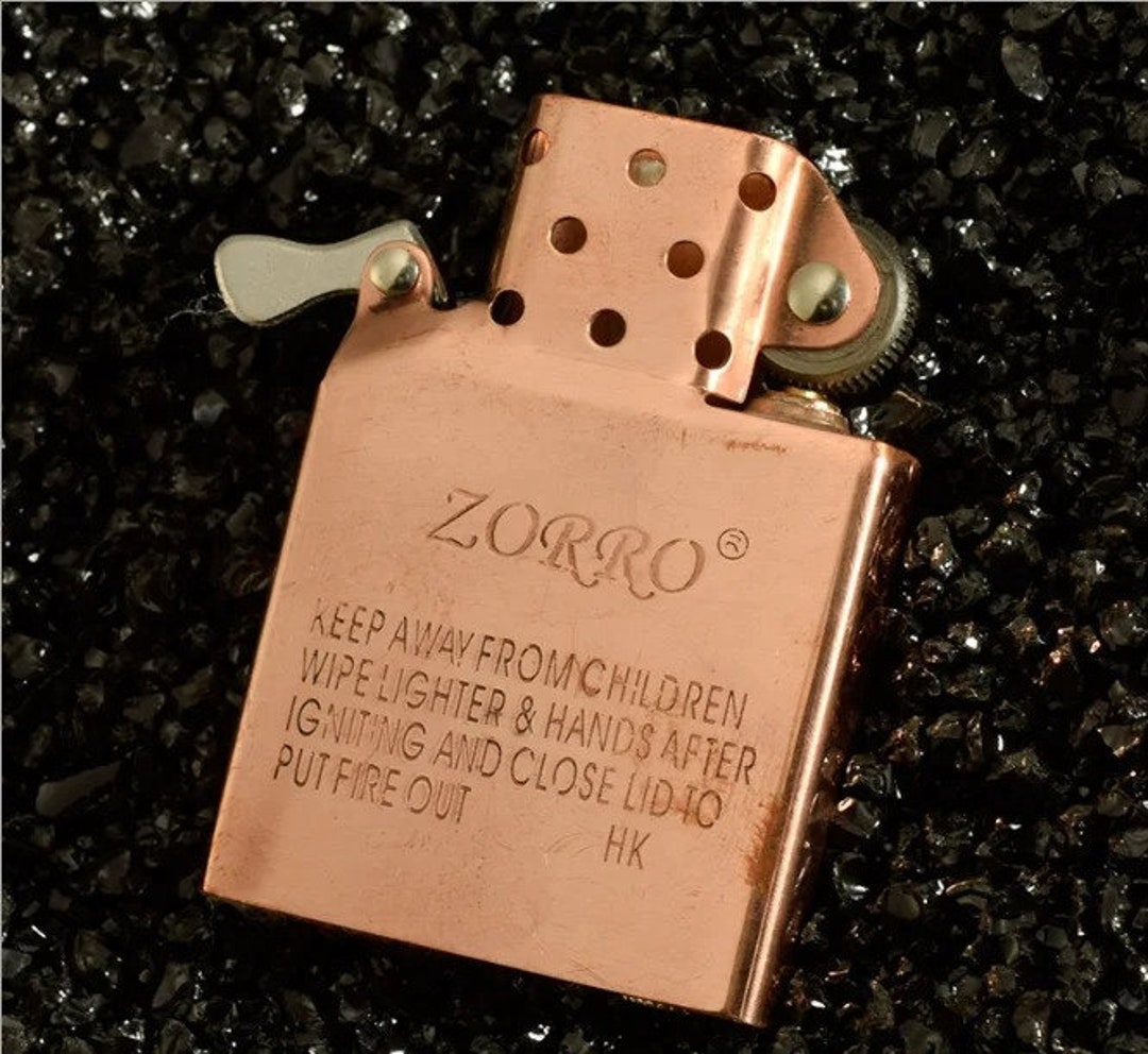 Zorro Petrol Lighter Insert, Insert, Steel Brass Copper, Zippo - Etsy