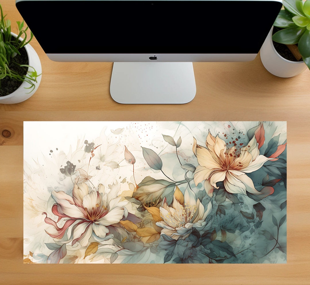 Cottagecore Desk Mat Cottagecore Design Desk Mat Large Mousepad Floral ...
