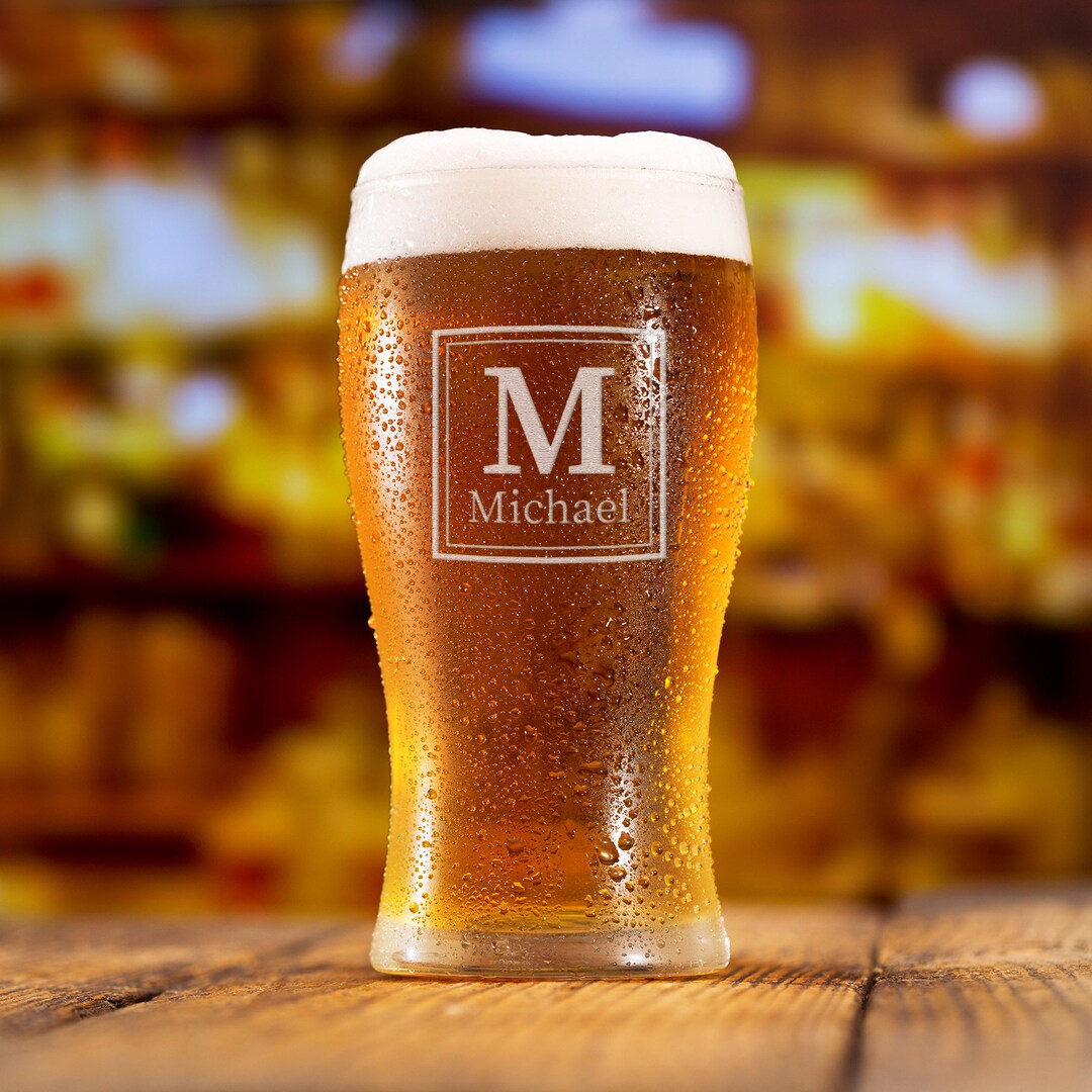 Custom Engraved Beer Glass, Personalized Pint Glass, Gift for Him ...