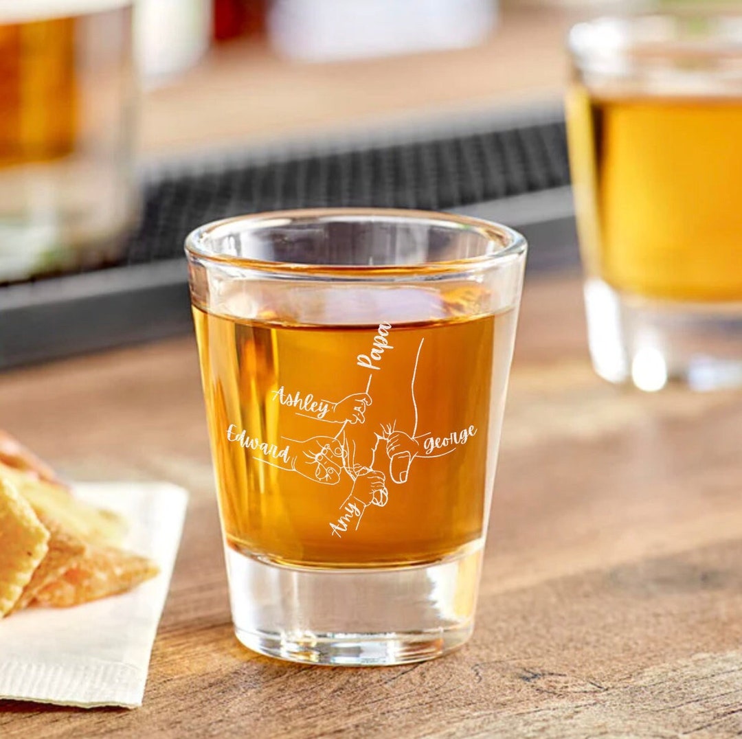 Engraved Shot Glasses for Dad, Fathers Day Gift Glasses, Father and ...