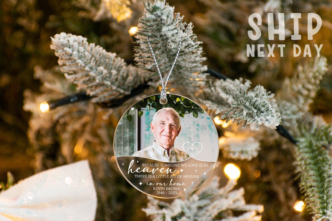Personalized Memorial Photo Ornament, Sympathy Gifts, Christmas ...