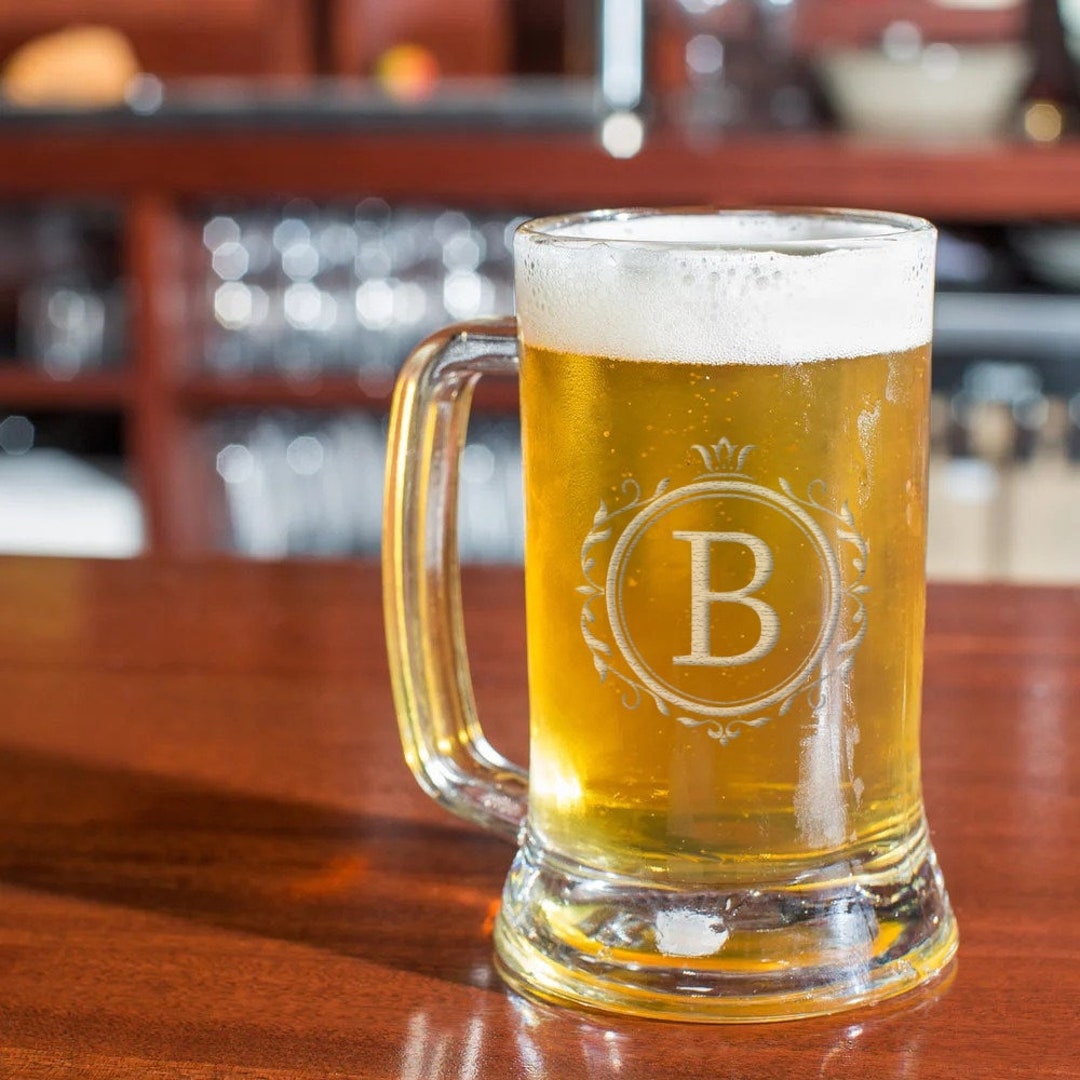 Personalized Beer Mug, Custom Engraved Beer Glass, Fathers Day Gift ...