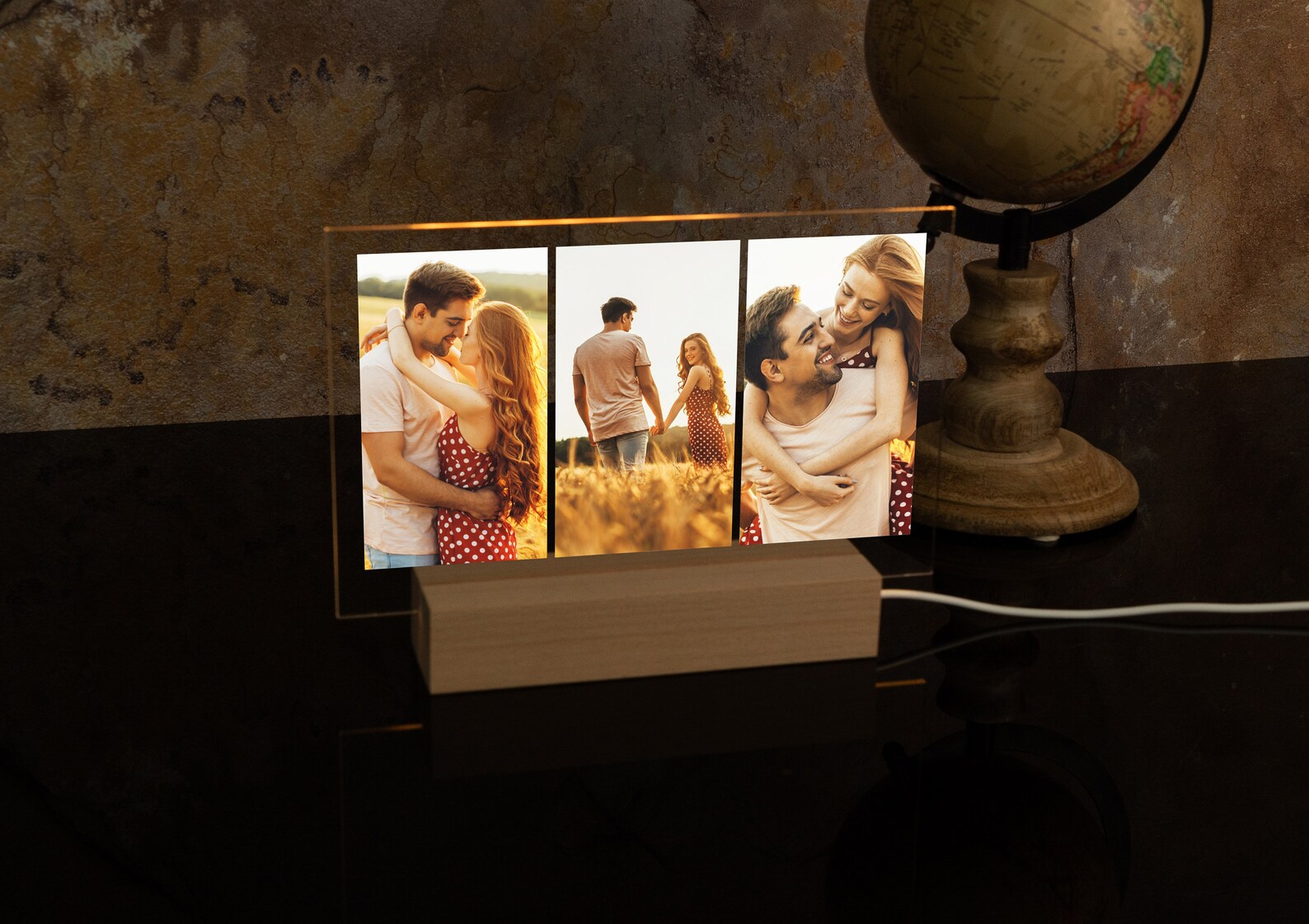 Couples Photo Stand, Acrylic Picture Plaque, Personalized Photo Display ...