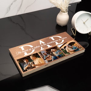 Personalized Picture Wooden Stand, Custom Dad Wood Sign, Father's Day ...