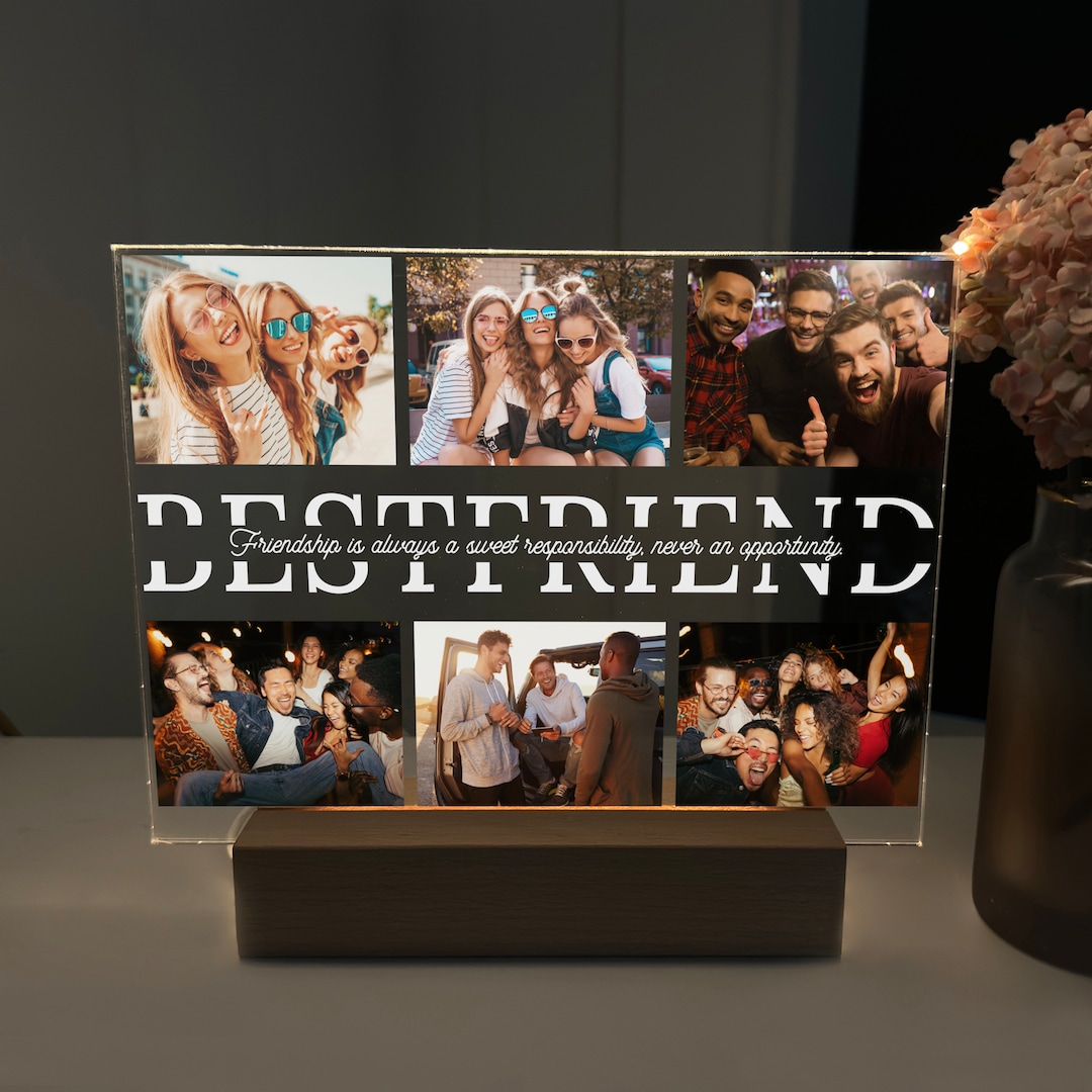 Best Friend Picture Frame, Gift for Best Friends, Custom Collage ...