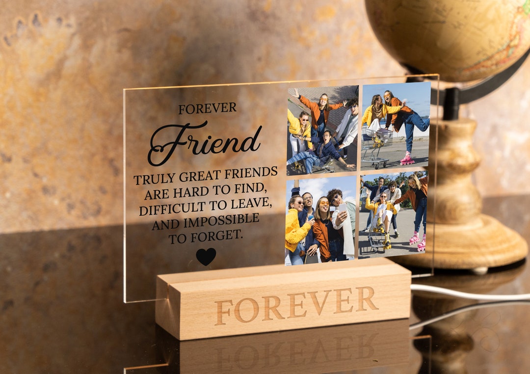Custom Forever Friends Stand, Acrylic Picture Frame, Personalized ...