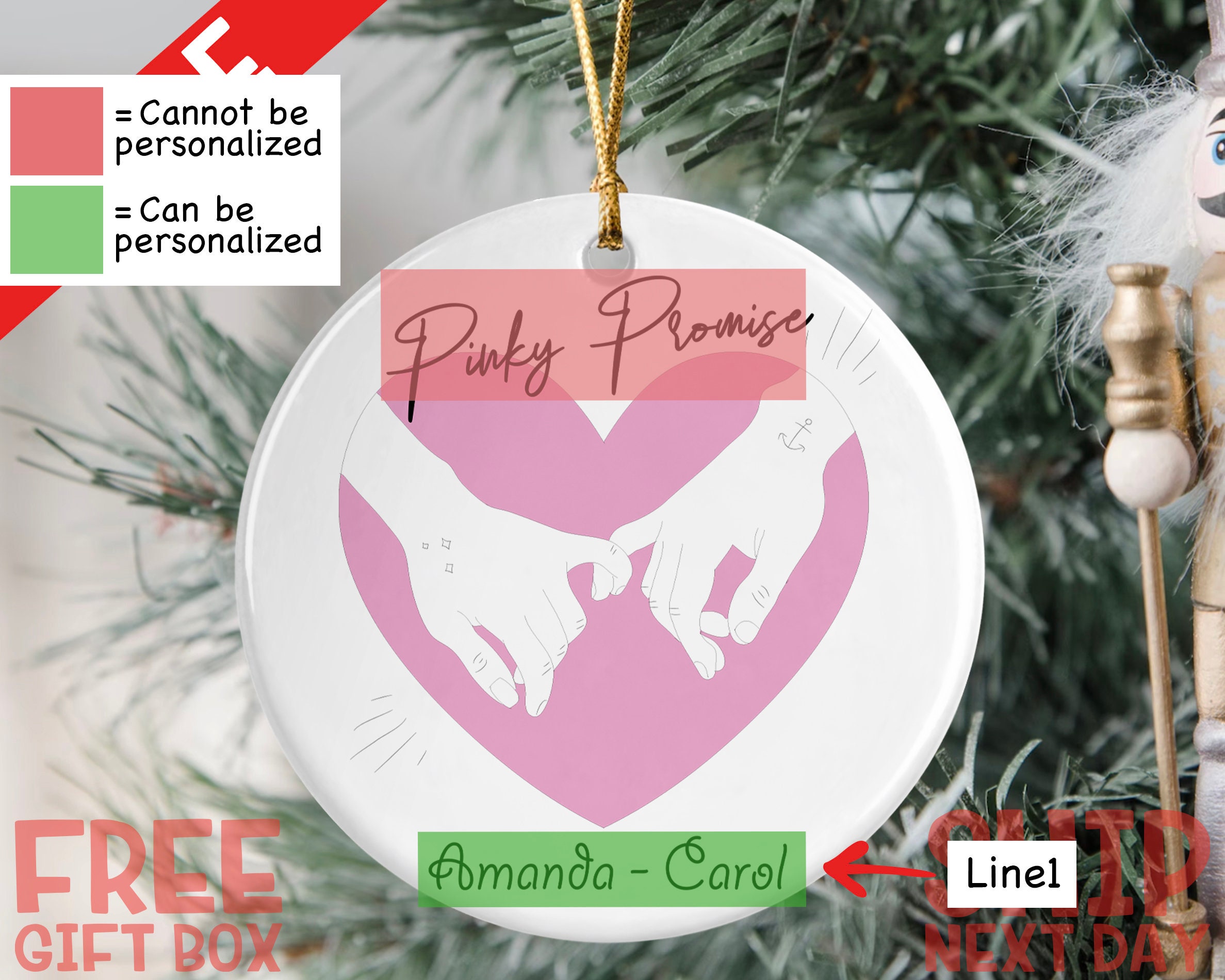 Personalized Christmas Pinky Promise, Custom Christmas Gift sold by ...