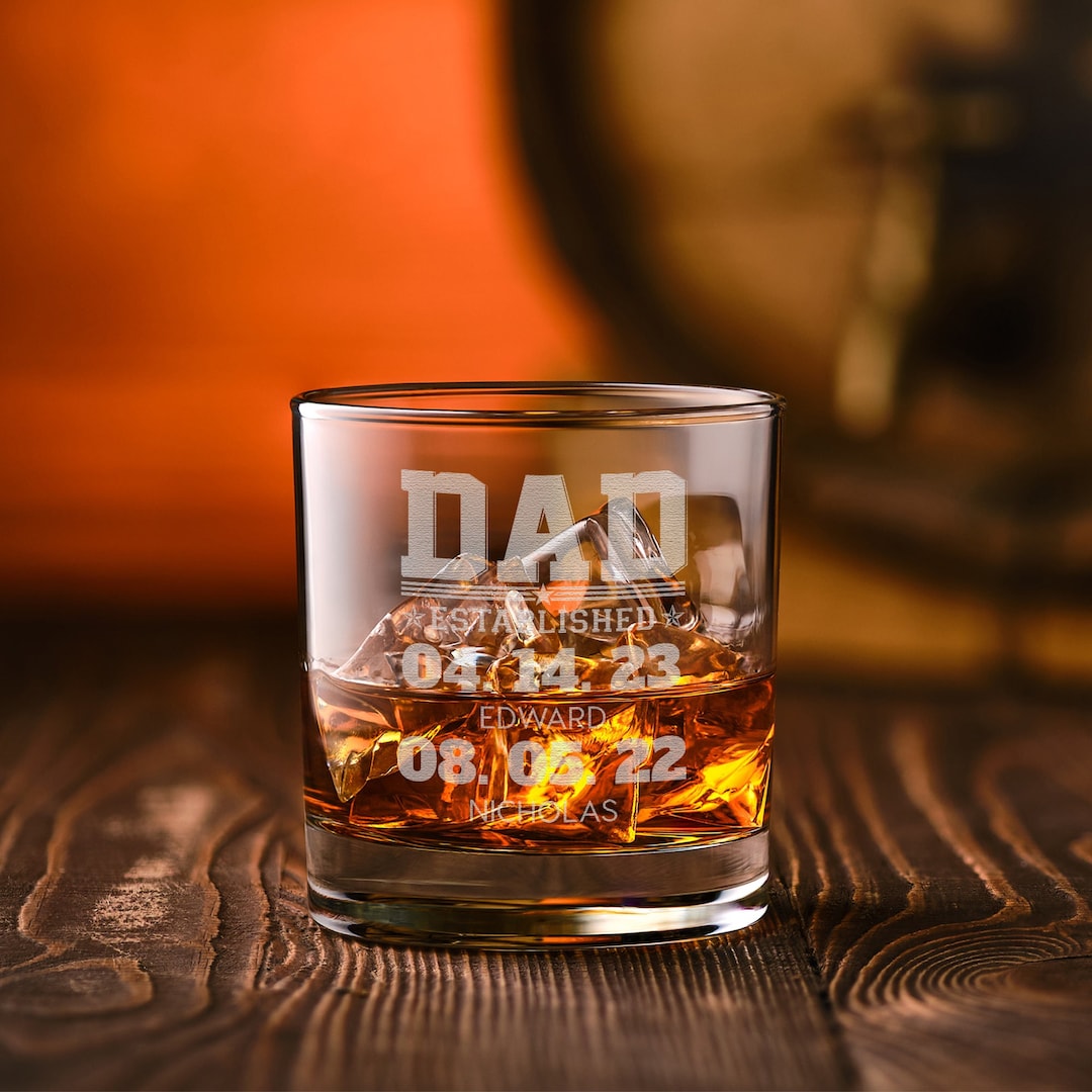Whiskey Glass for Father, Dad Glasses, Fathers Day Gifts, Gift From ...