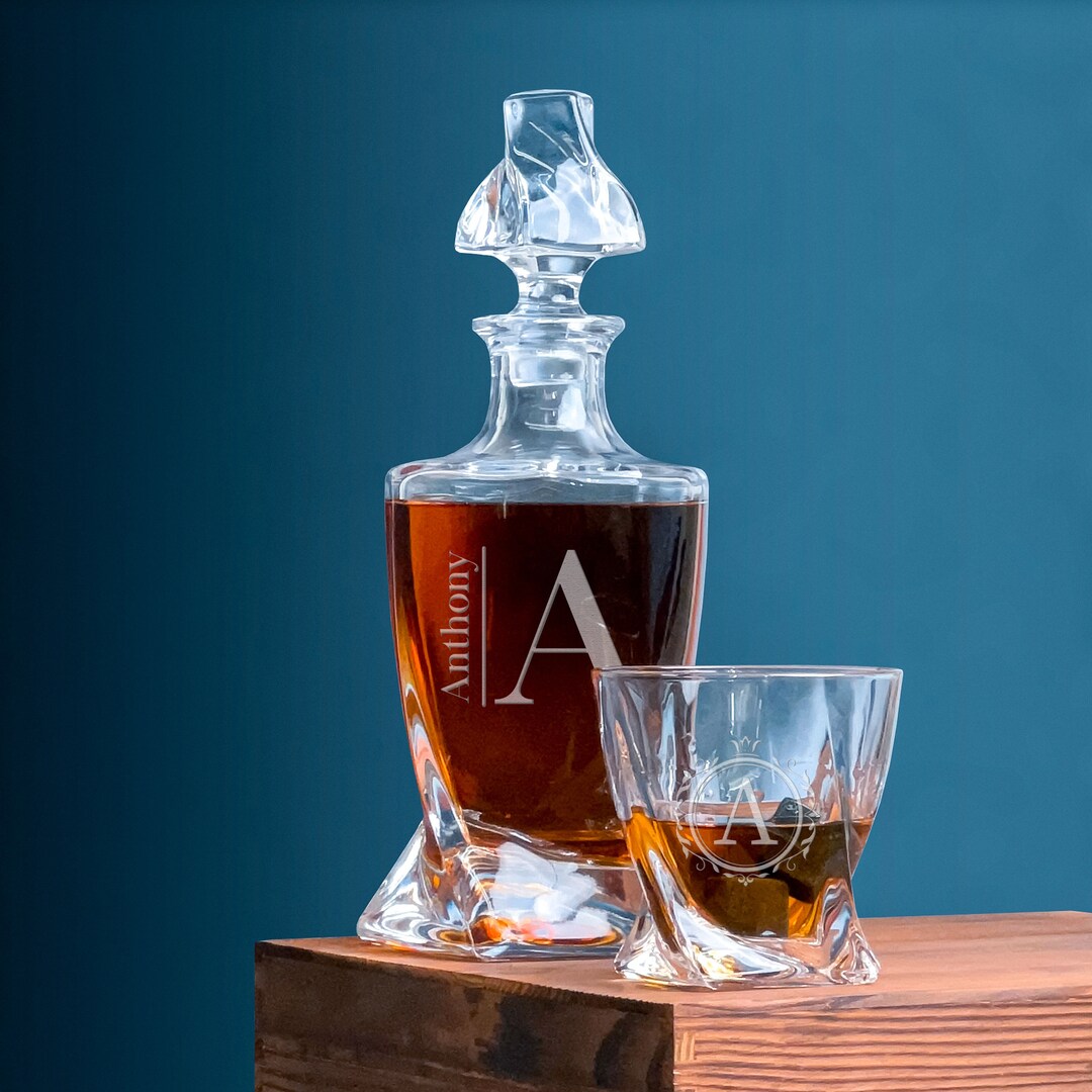 Personalized Whiskey Set With Decanter and Glasses, Unique Gifts for ...